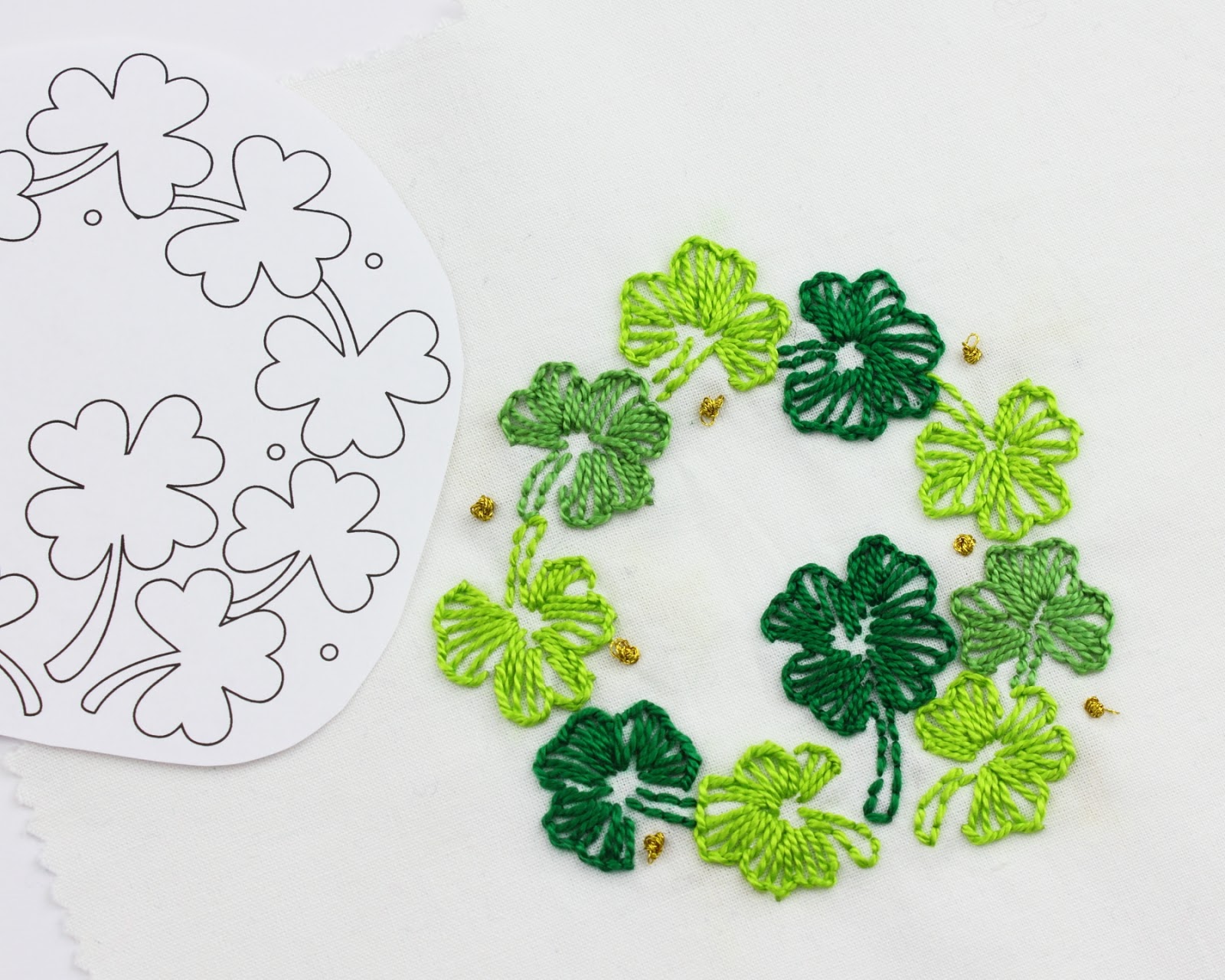 Shamrock Hand Embroidery Designs
