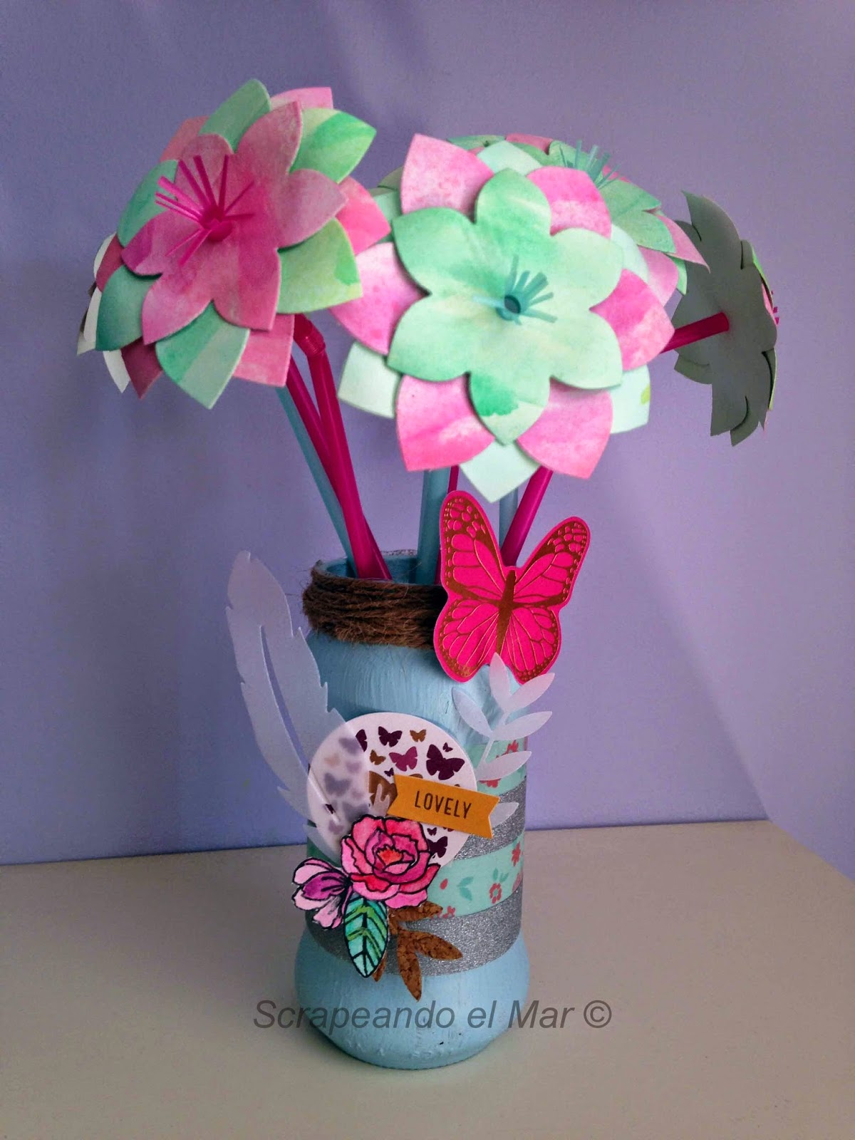 Scrapeando el Mar: Home decor: un florero