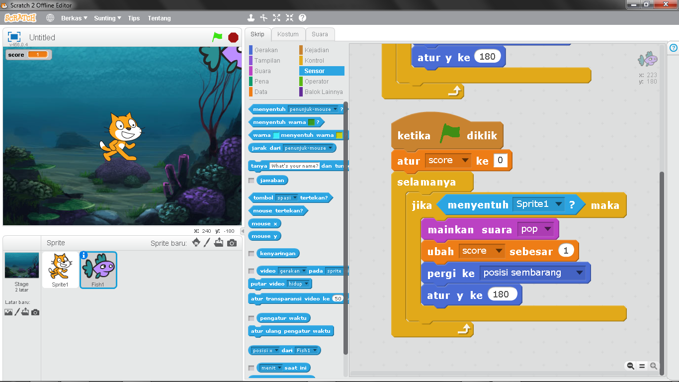 TUTORIAL PEMBUATAN GAME MENGGUNAKAN SCRATCH 2