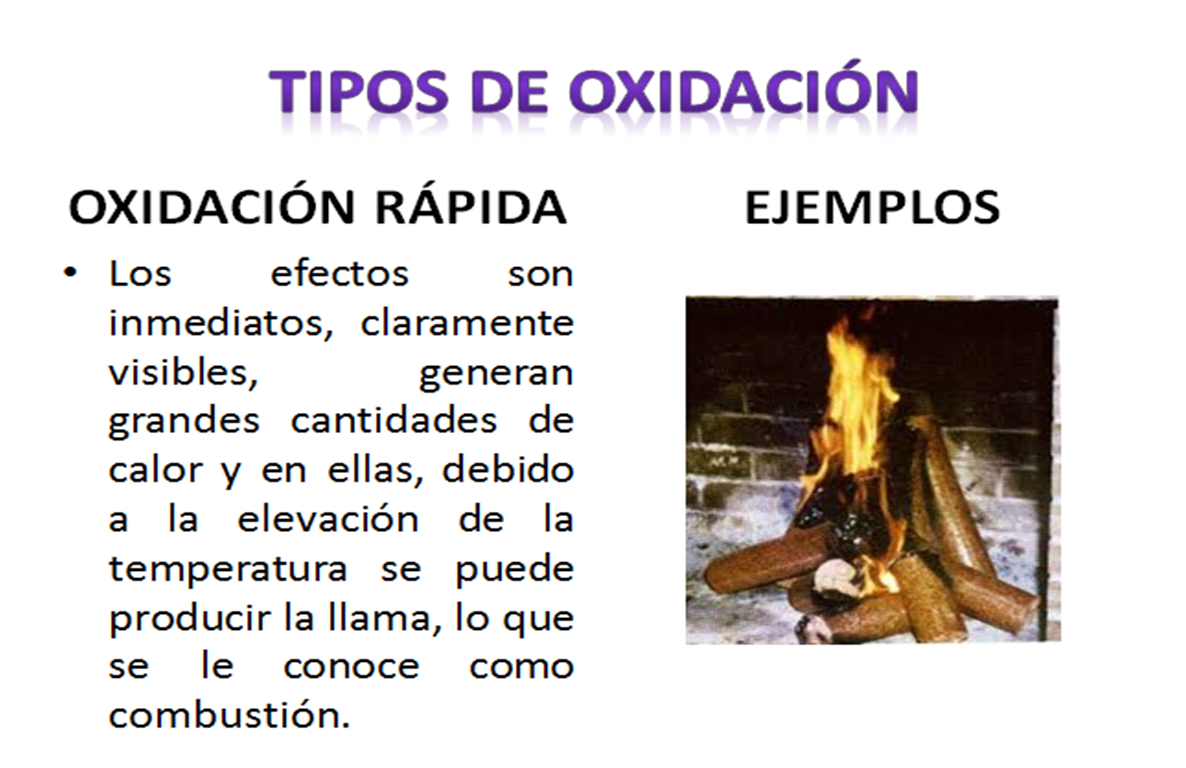 TEMAS DE CIENCIAS NATURALES: LA OXIDACIÓN