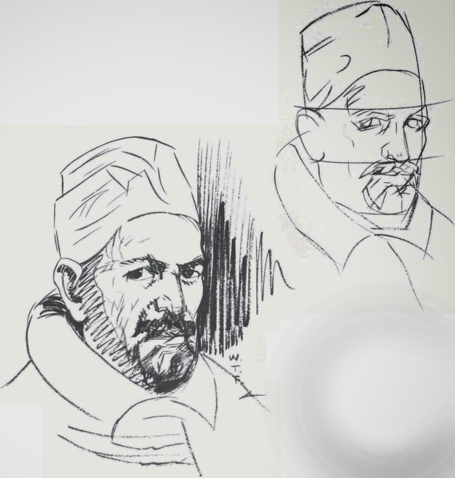 Drawings: MEN: THREE-QUARTER VIEW