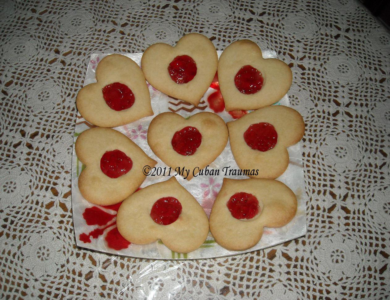 My Cuban Traumas: Raspberry Heart Cookies & Raspberry Crepes.