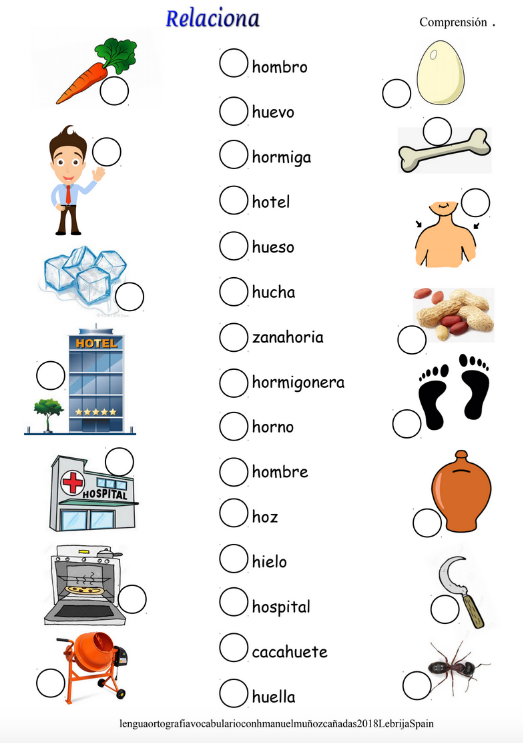 Modelos didácticos para primaria: Ortografía y vocabulario con la h.
