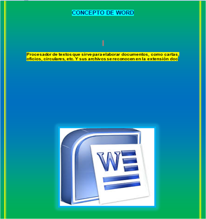 CONOCIENDO WORD: CONCEPTO DE WORD