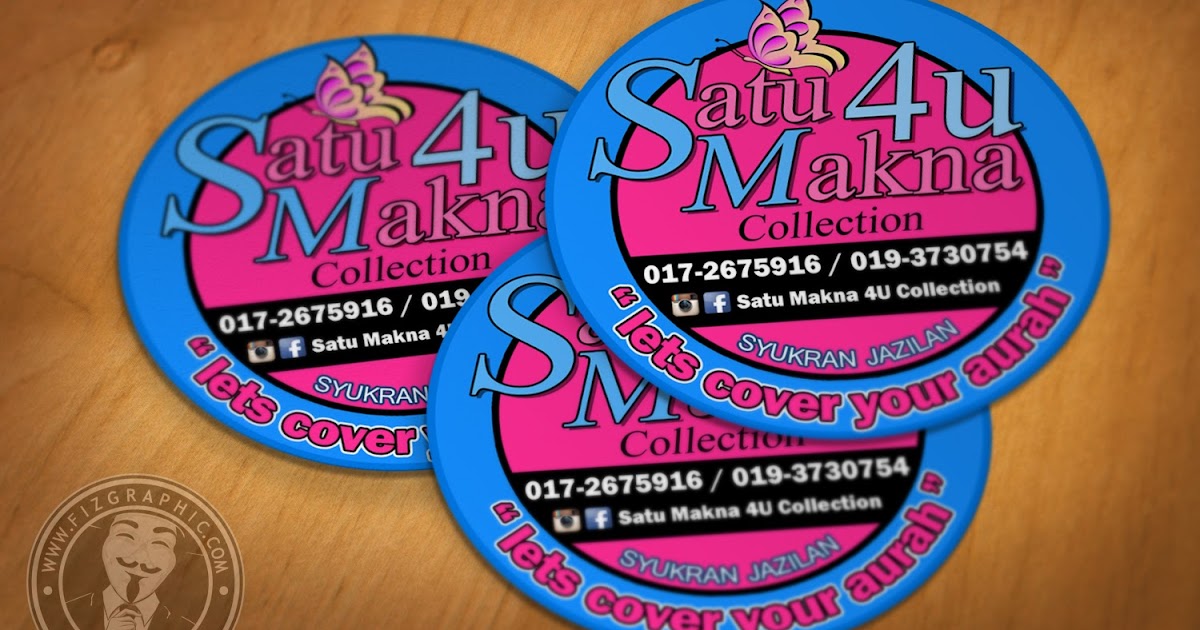 Fizgraphic: Tempahan Sticker Bulat #1