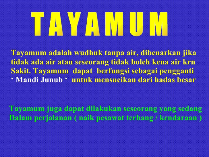 Tatacara Tayammum