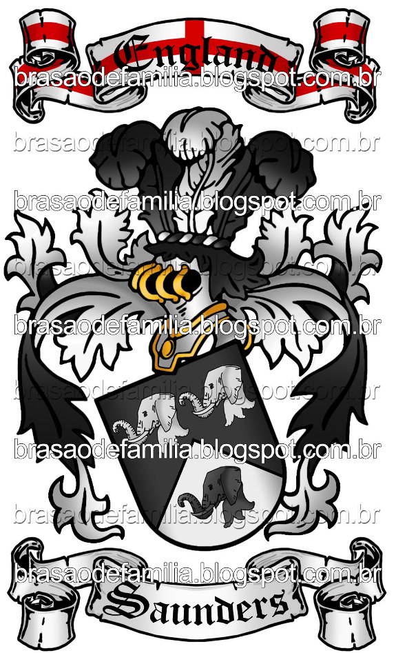 Brasões: Brasão da Família Saunders (Saunders Coat of Arms)