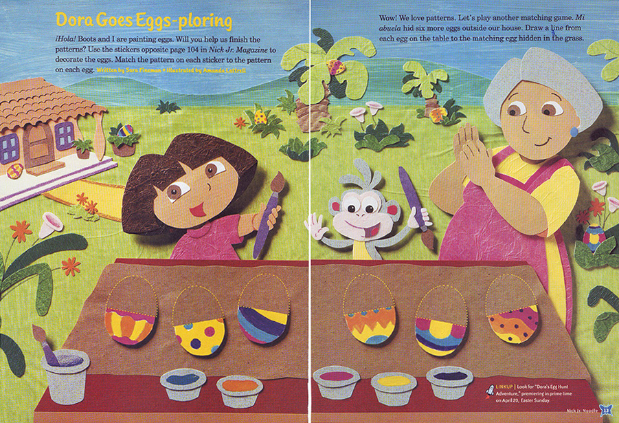 Amanda Lee Summers: Nick Jr. Magazine - Cut paper and fabric