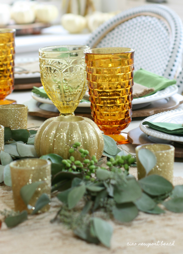 ciao! newport beach: sparkling amber for the table