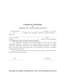 SLNRcTM: Cerere înscriere sindicat