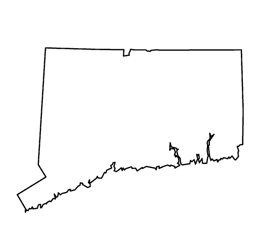 Blog de Biologia: Connecticut Outline Map