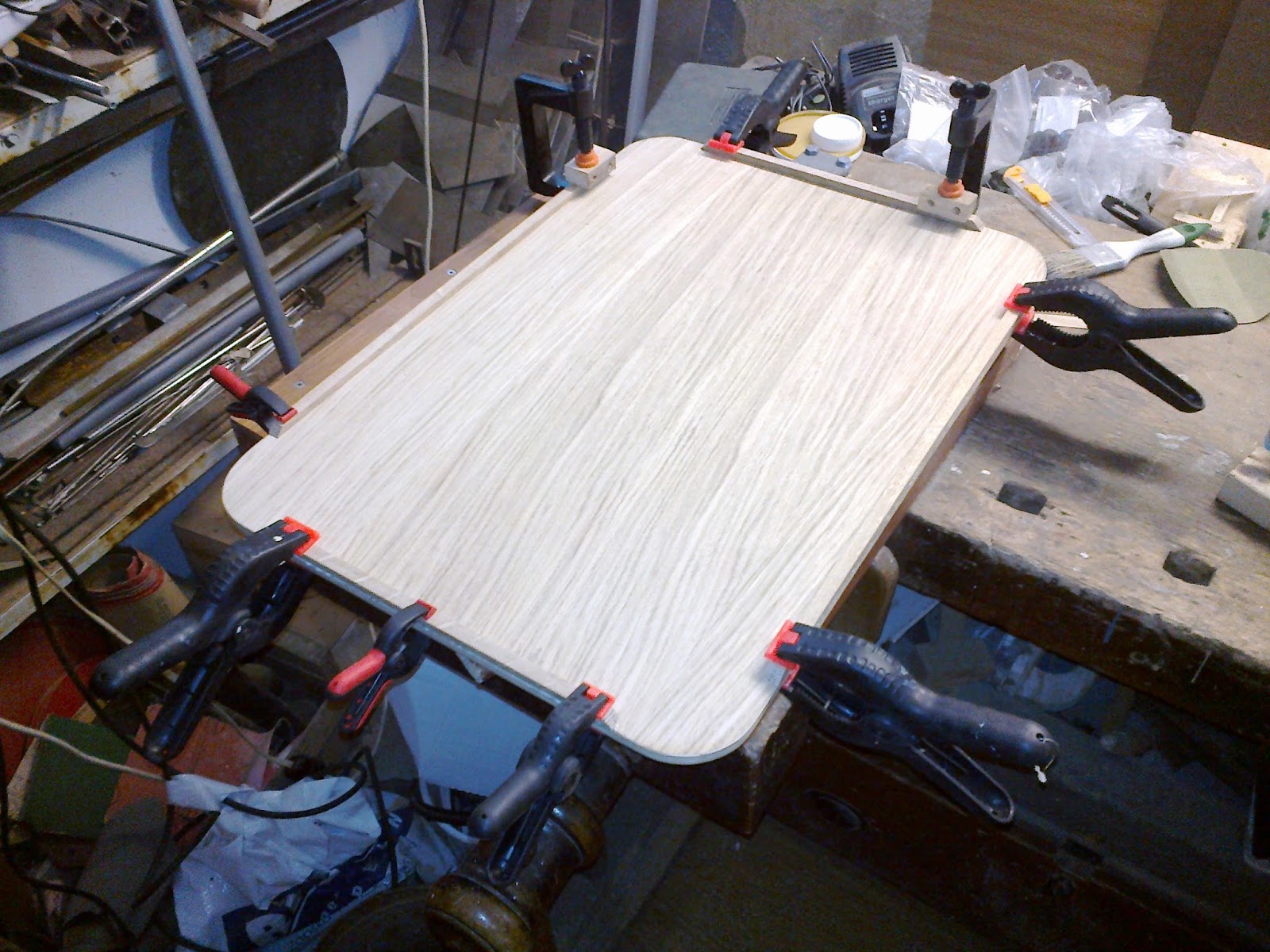 We sail Phobos 21: Wooden cockpit table