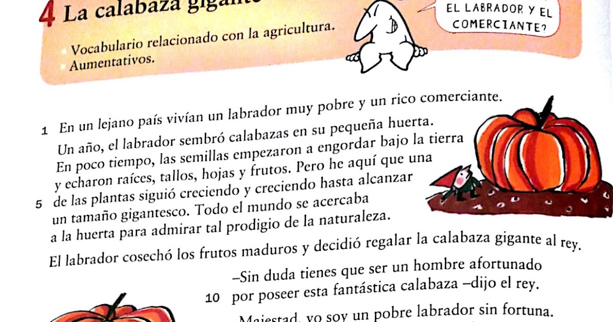 LOS PINOS 3ºB: Lectura "LA CALABAZA GIGANTE"