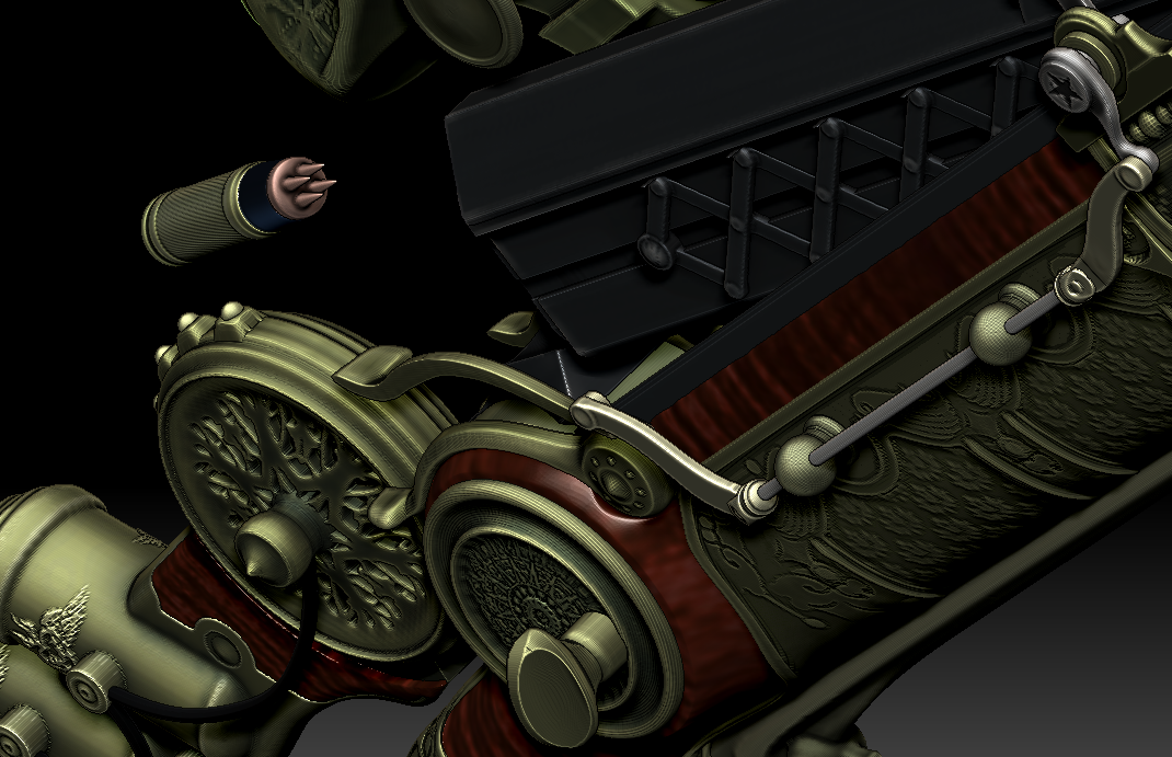 Mowrer Art Steampunk Frankenstein and more: Steampunk Aether Rifle in 3D!