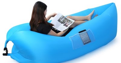 Topaz Devices: Portable Inflatable Folding Sleeping Bag with Mesh Pocket