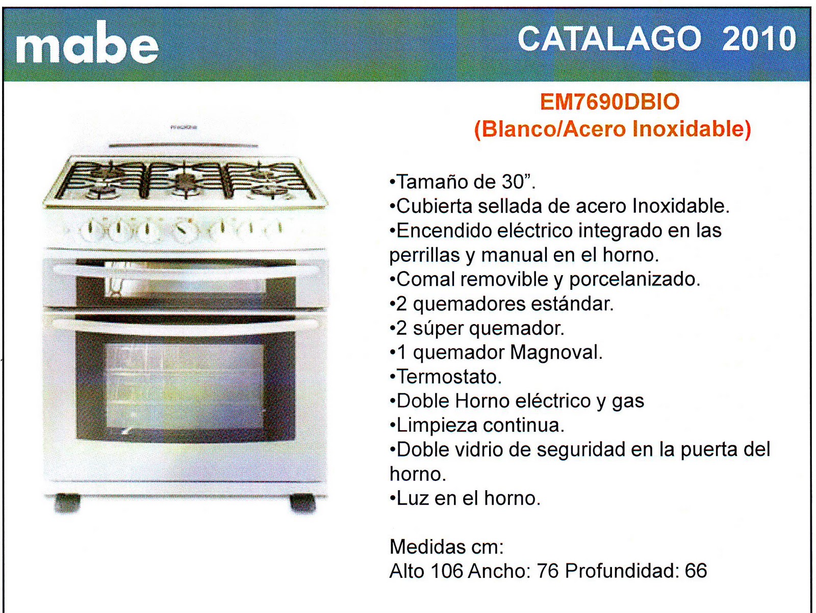 MUEBLERIA JORDY: CATALOGO - MARCA MABE