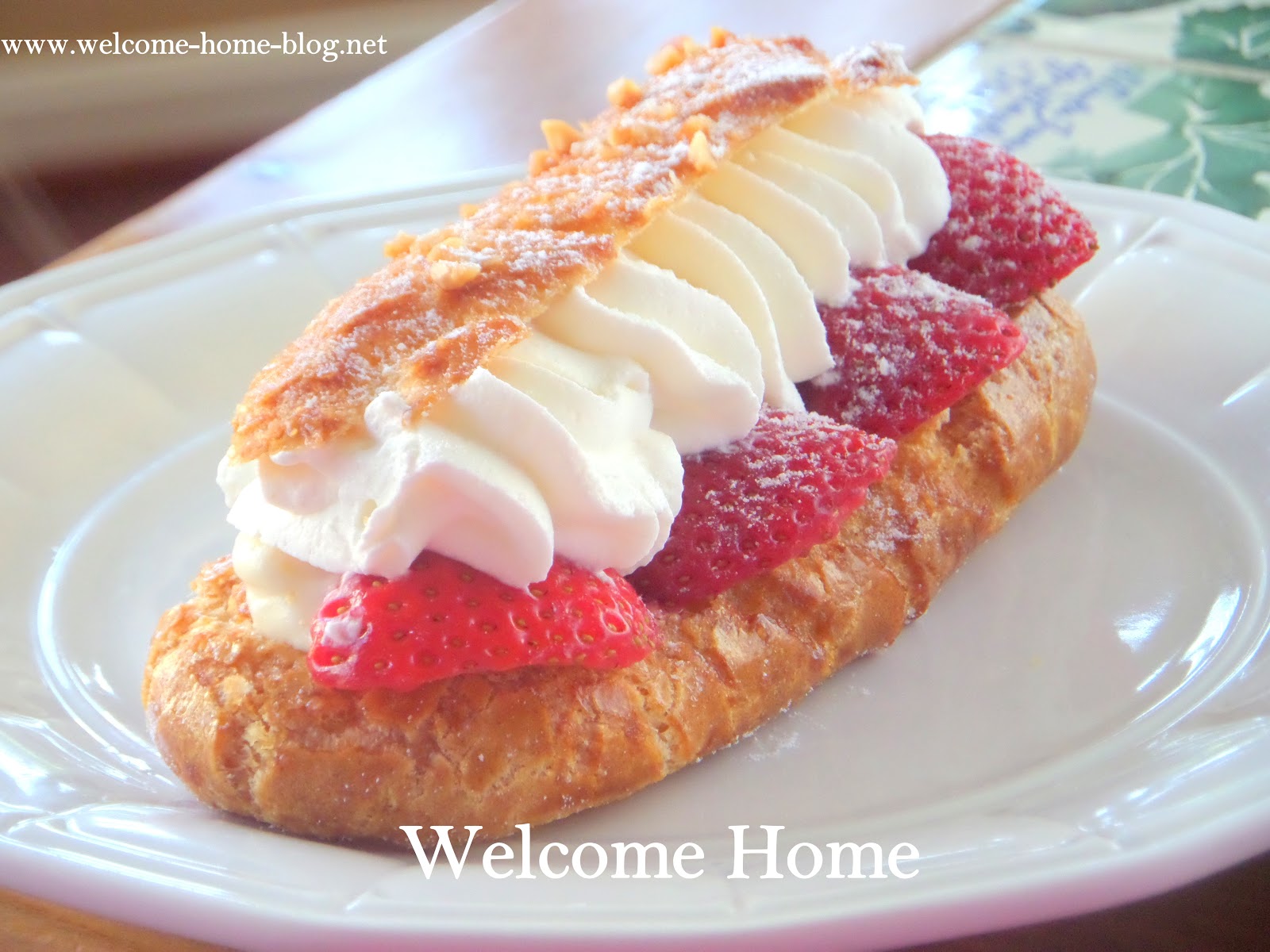 Welcome Home Blog: Strawberry and Cream Eclairs