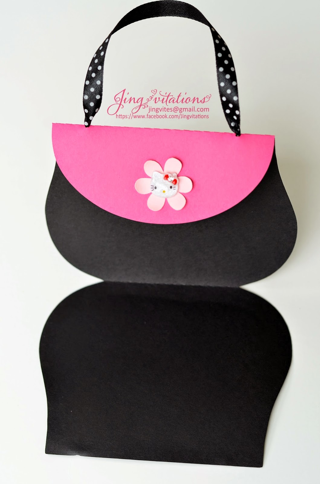Jingvitations: Hello Kitty Purse Invitations