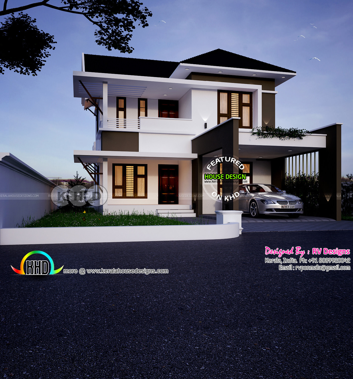 1755 square feet, 3 bedroom modern home - Kerala Home Design and Floor ...