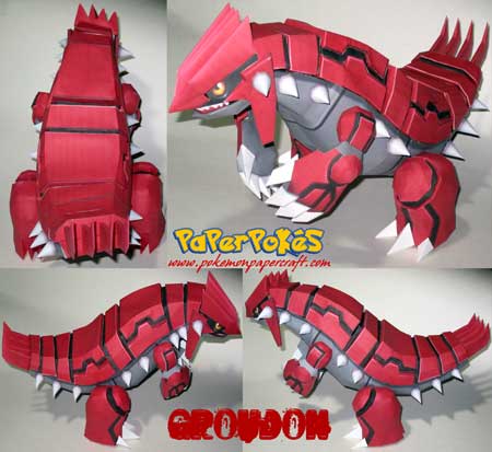 PaperPokés - Pokémon Papercraft: GROUDON