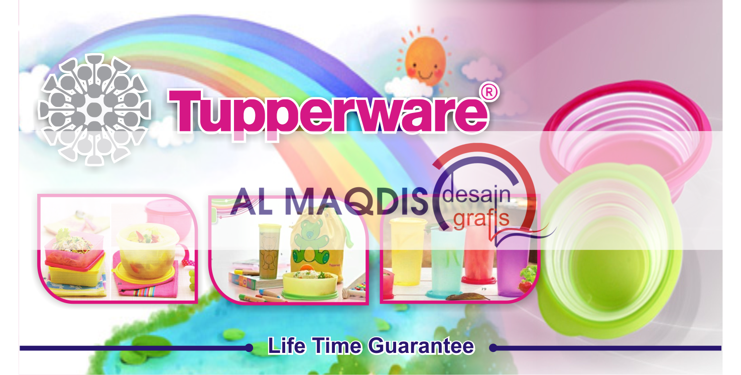 Desain banner tupperware yang natural dan asyik