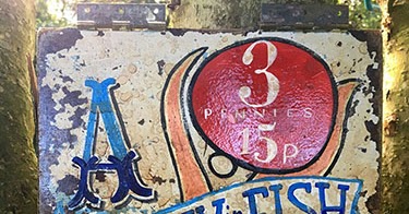 PETER GANDER ART: ‘Penny in the Fish’ handpainted faux vintage ...