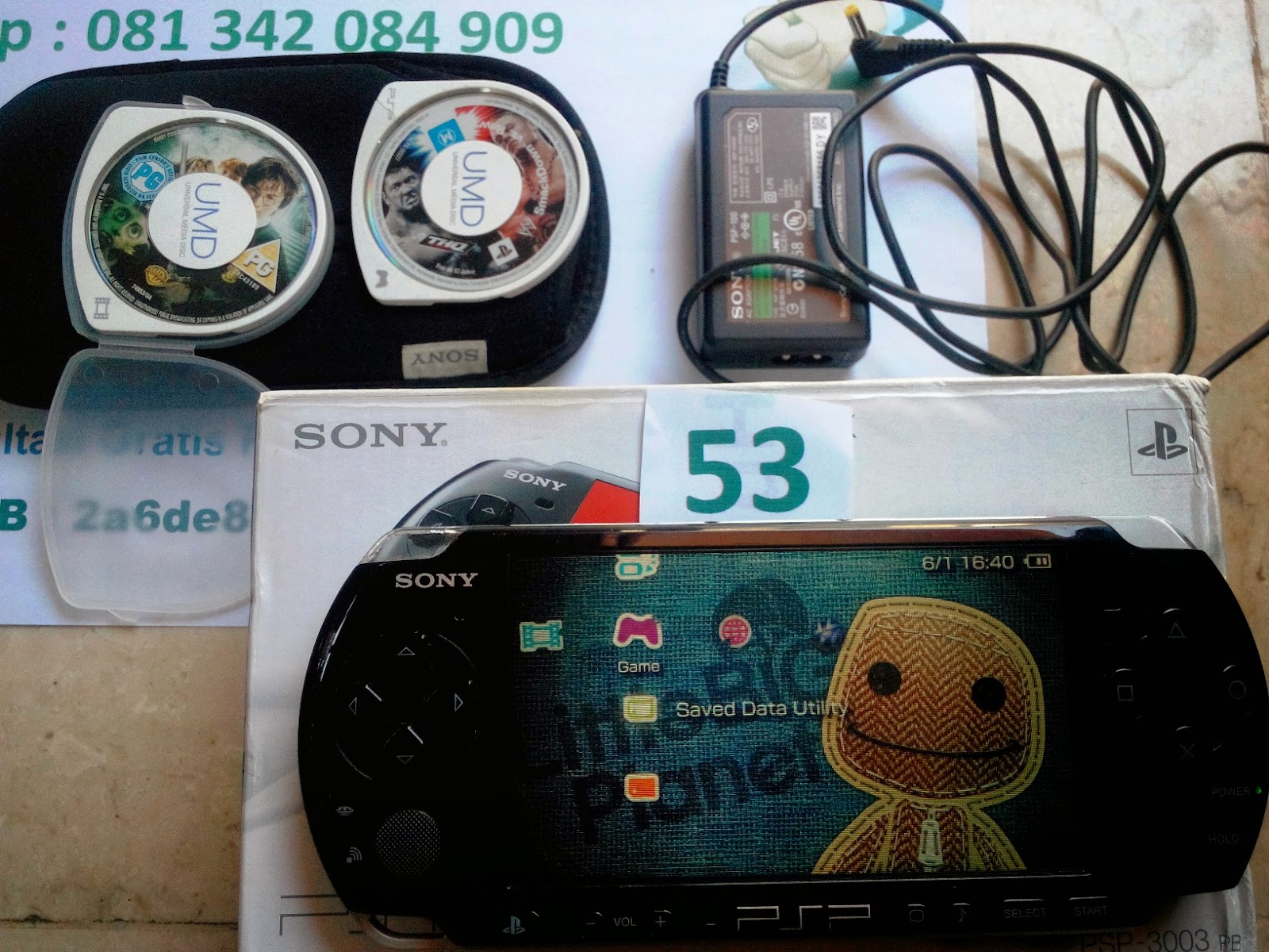 #53 PSP 3003 Black Persona 3 Memory 16 Gb + 2 UMD Sony - Obral PSP Second