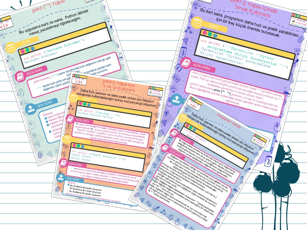 Python Kodlama Kartları - Programlama Blogu