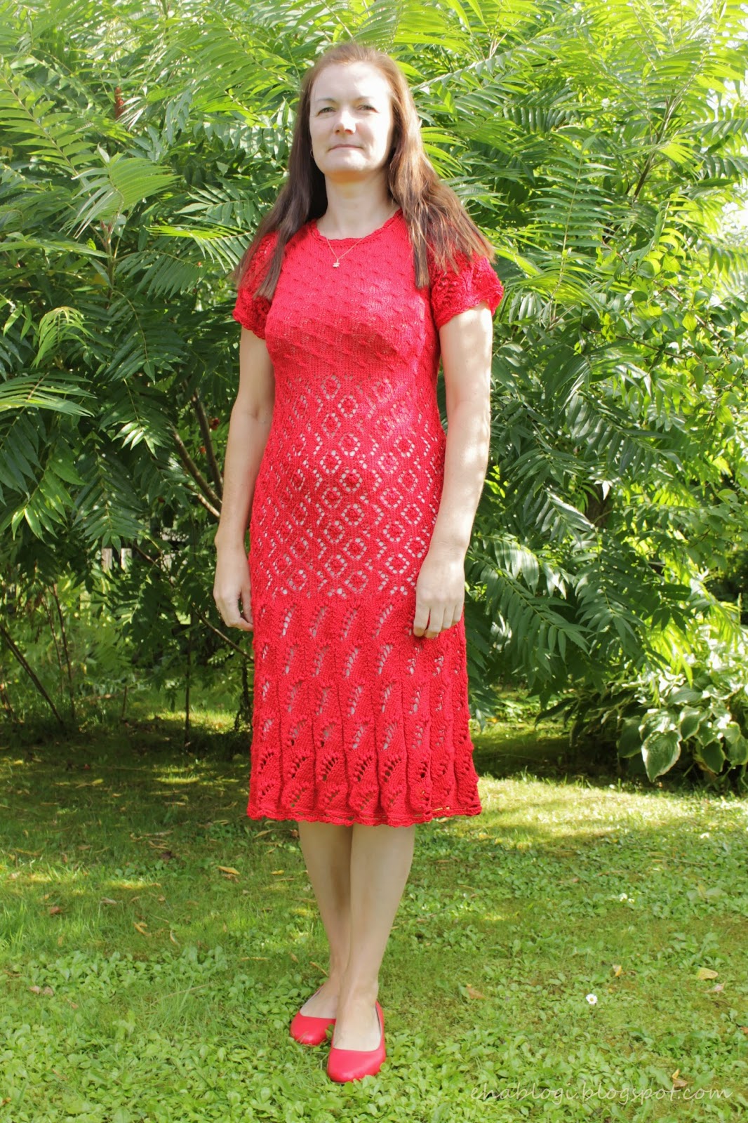 Eha käsitööblogi: Kootud punane kleit