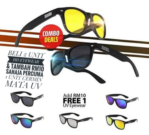 KOLEKSI CERMIN MATA HD EYEWEAR SILAU MALAM & SIANG