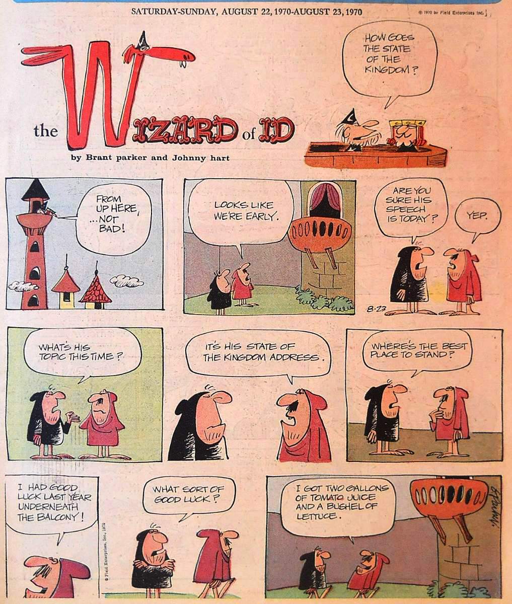 Four-Color Shadows: The Wizard of Id-Brant Parker/Johnny Hart-1970