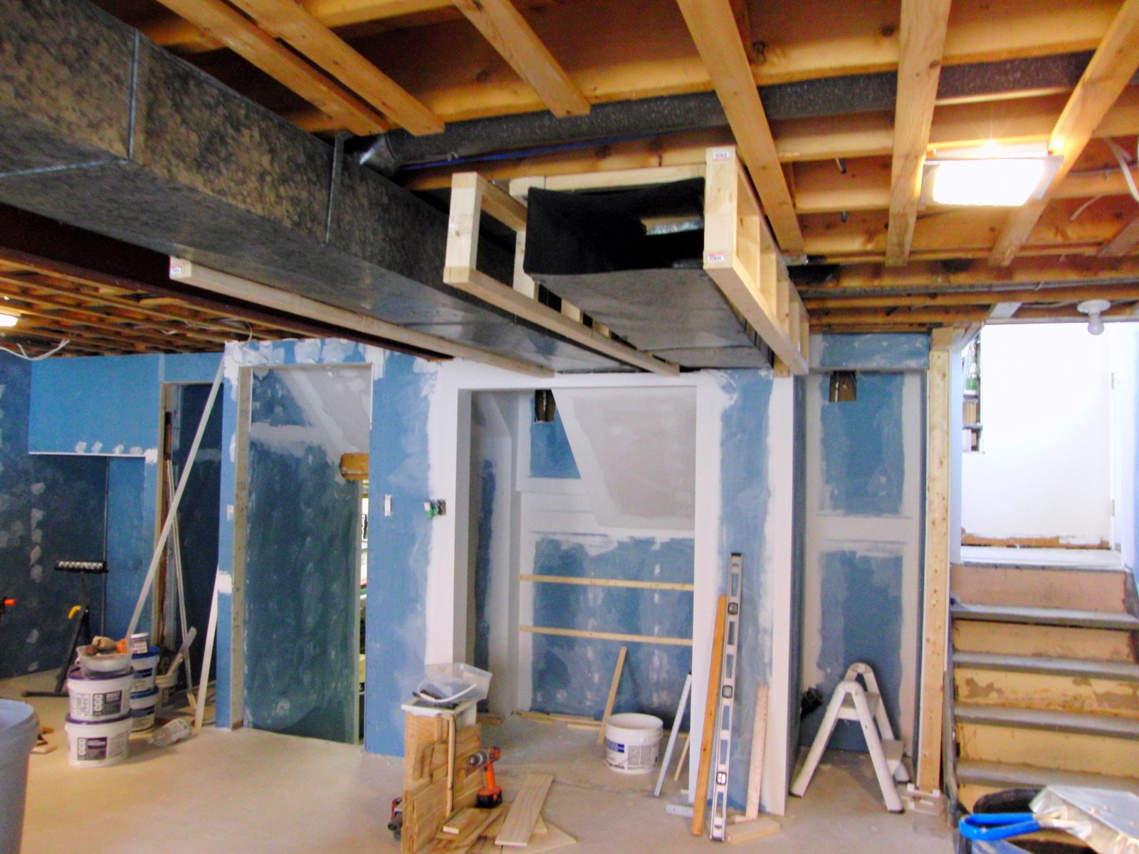 Mr Blandings Dream House: Boxing in the heating ductwork