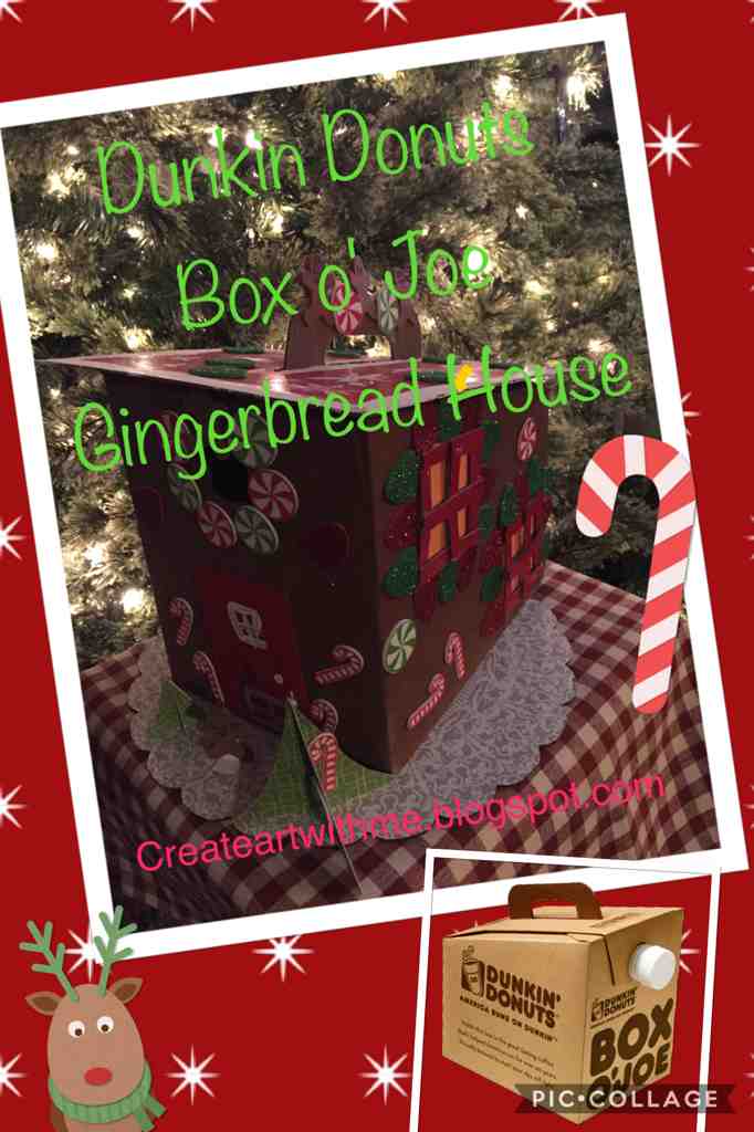 Create Art With Mrs. P!: Dunkin Donuts Box O'Joe Gingerbread House Craft!