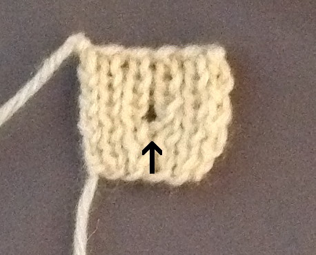 Arenda Holladay: Eyelet Buttonholes in K1P1 Ribbing