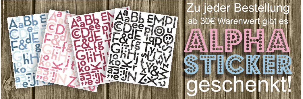 Alpha Sticker geschenkt! | made-by-imme.de