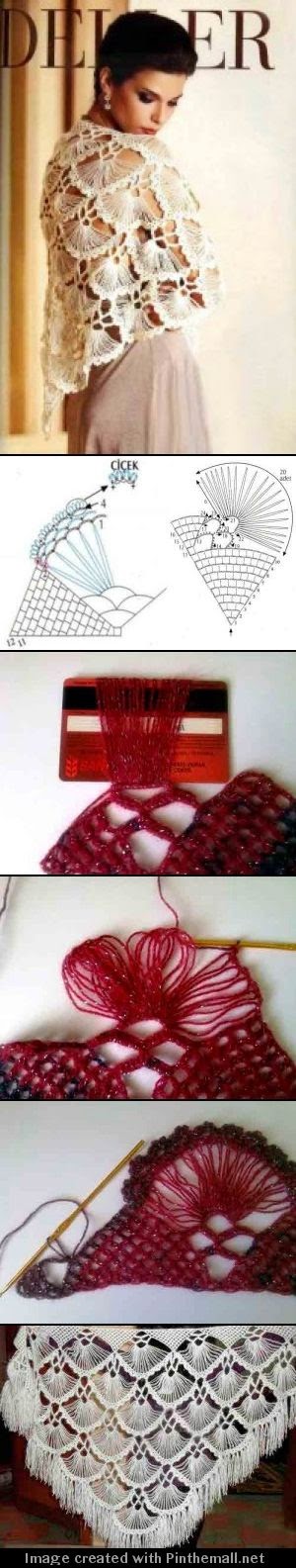 Πλεκτες Ιδεες-Crochet Ideas: Σχεδιο για πλεκτη εσαρπα κοχυλι με ...