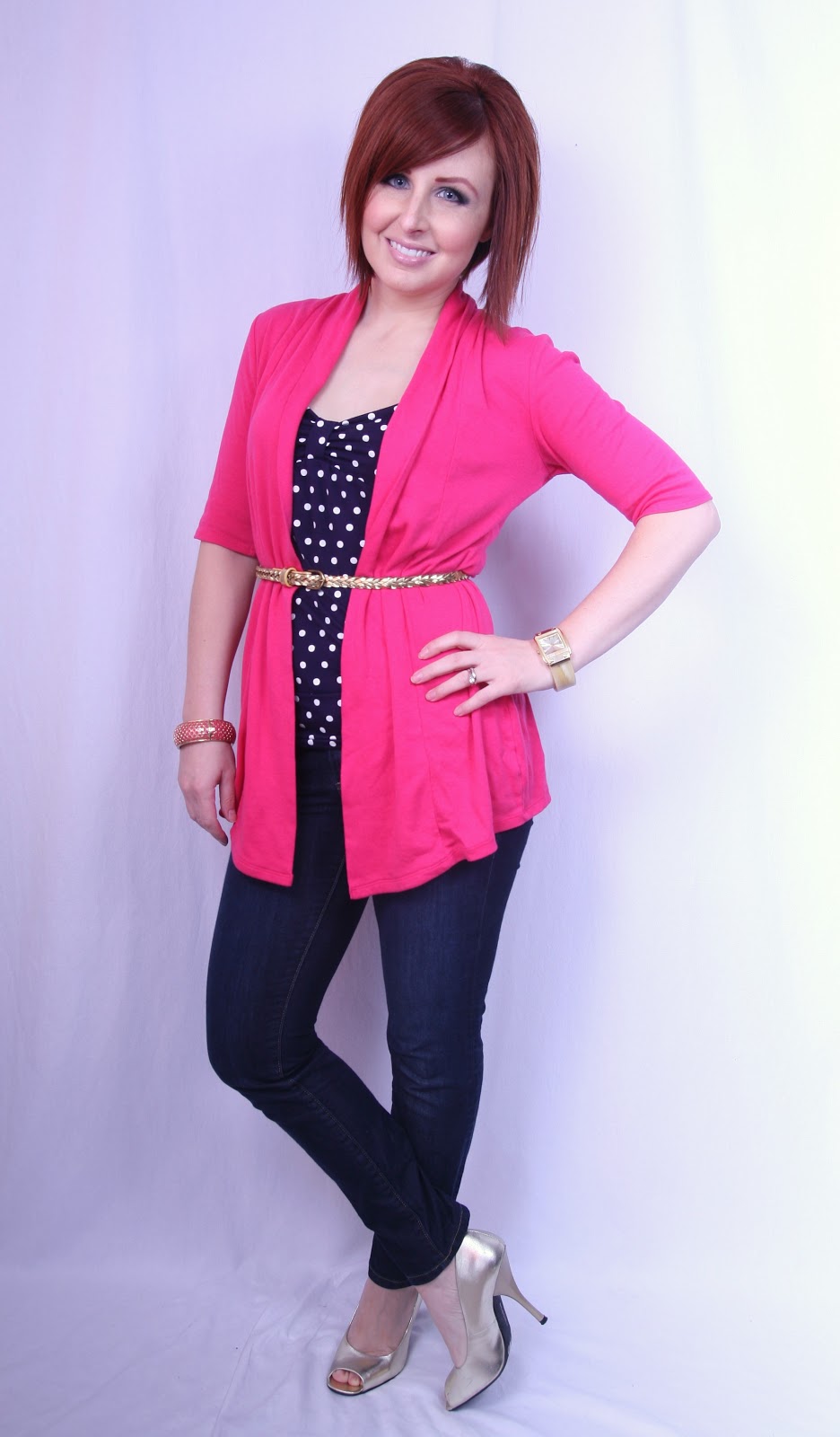 Thrift and Shout: Cute Outfit of the Day: Pink and Polka Dots