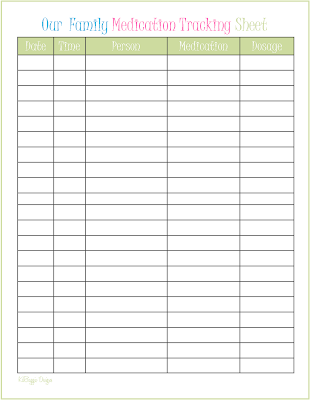 FREEBIE: Medication Tracking Sheet - Naturally Creative Mama