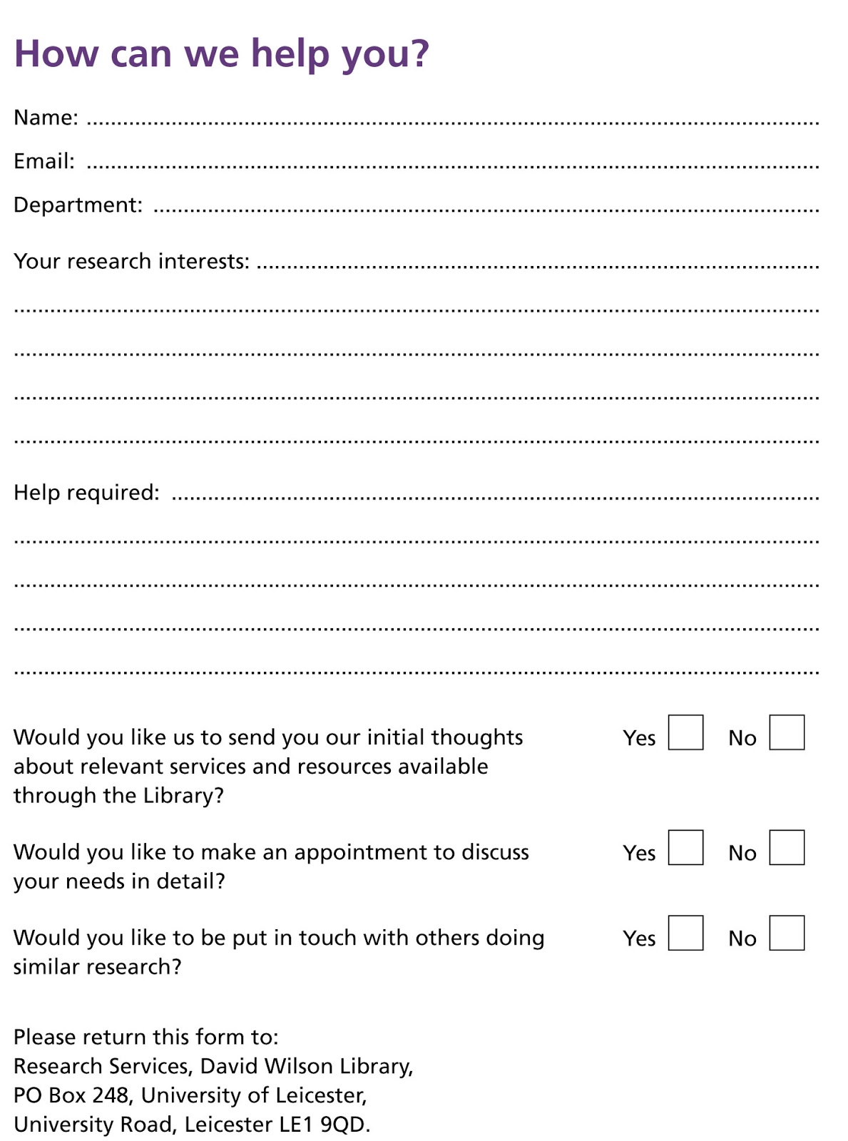 Supporting your research leaflet