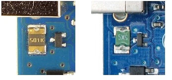 Gambar 8. Komponen Arduino Original dan Tiruan(www.arduino.cc)