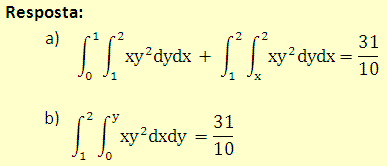 Cálculo 2 - Área 2: Integral dupla em cartesianas - 1