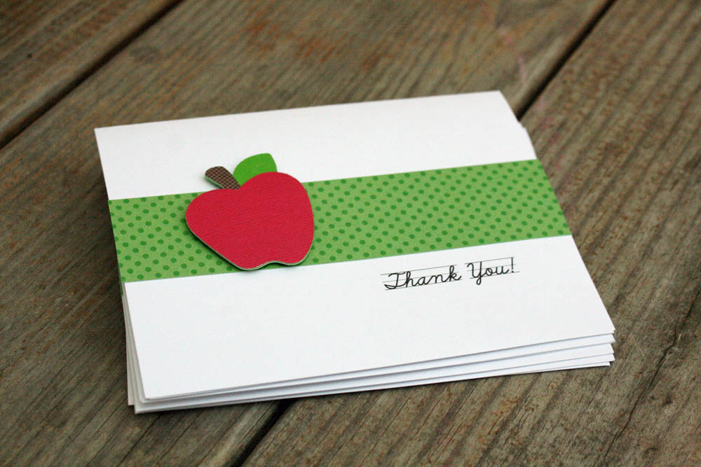 KT Designs: Teacher Apple Thank You Cards