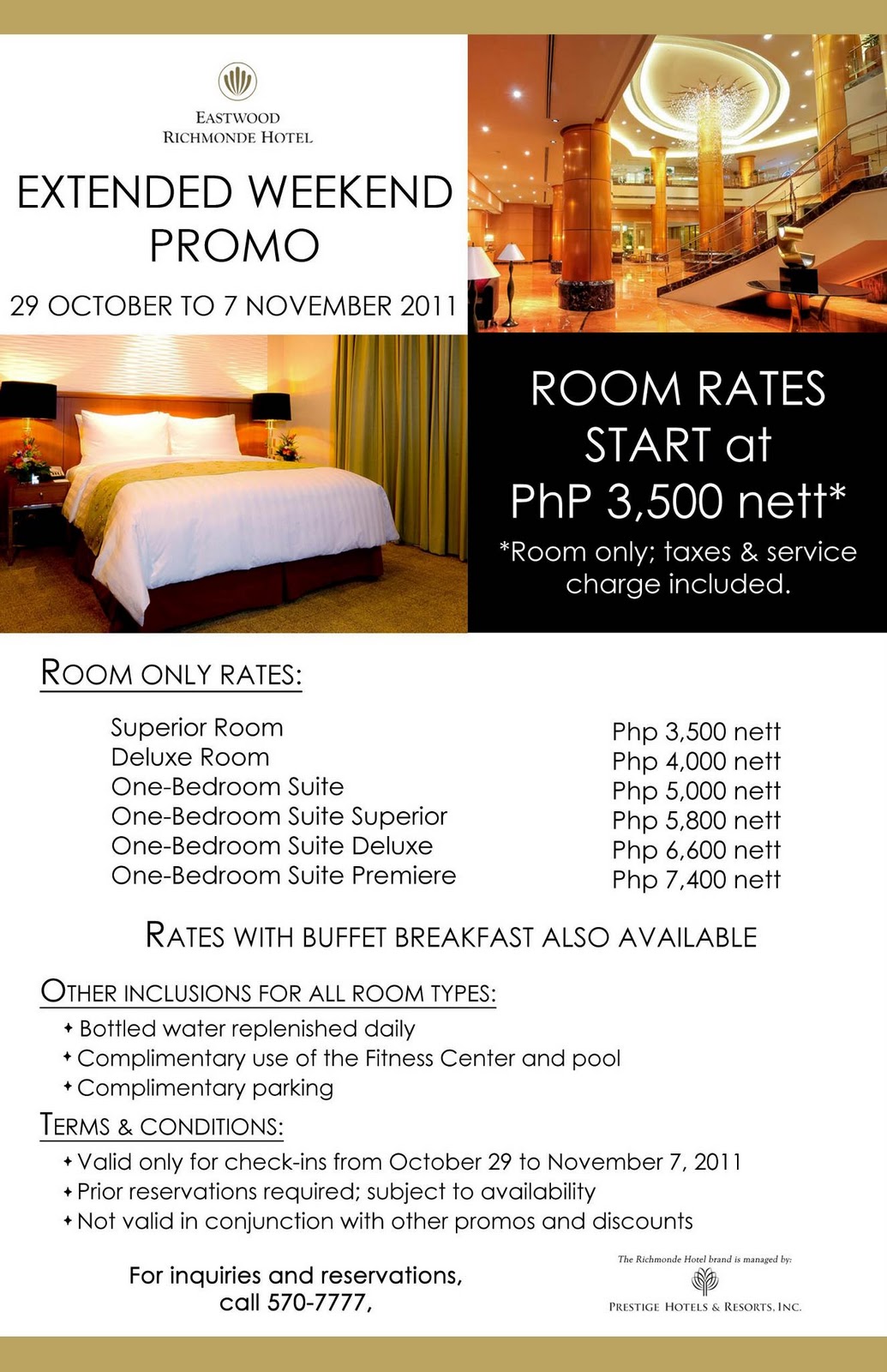 Byahero: Eastwood Richmonde Hotel's Extended Weekend Promo