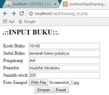 membuat form input pencarian data sewa buku dengan php mysql - dunia ...