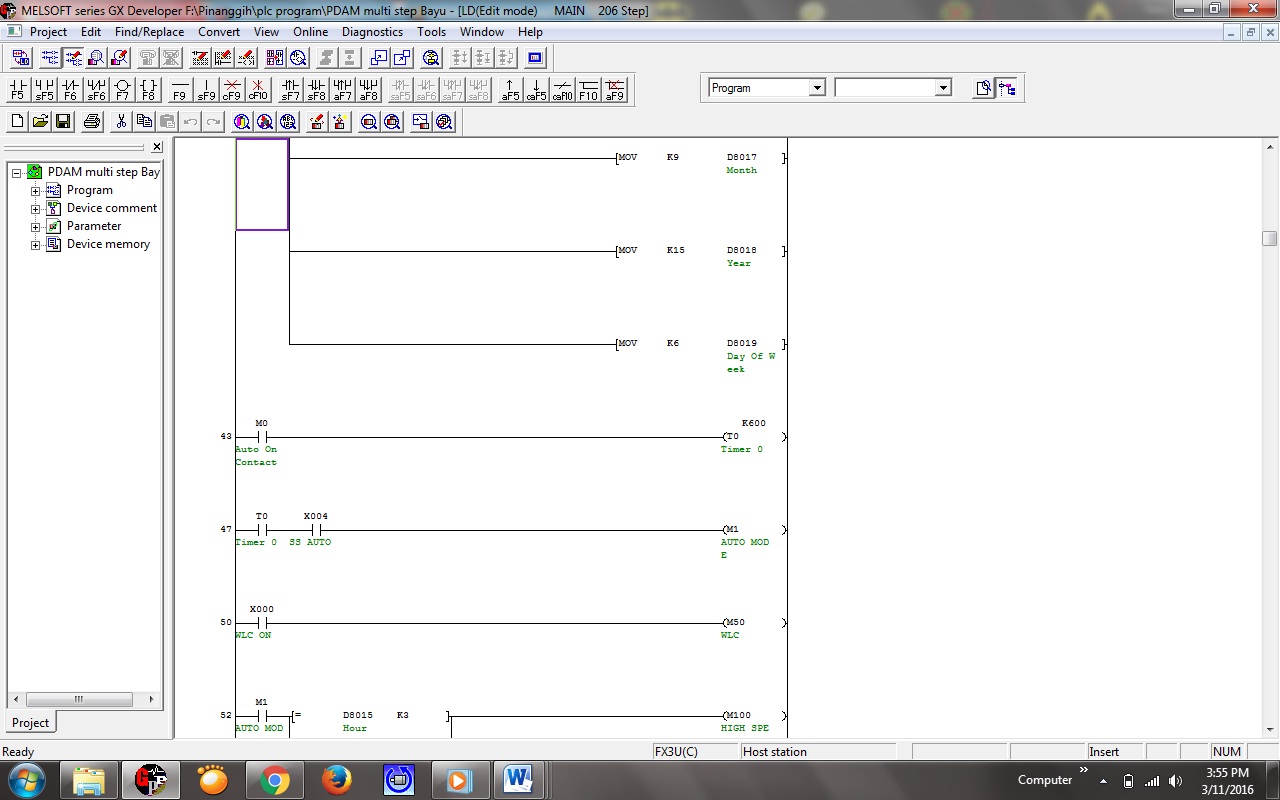 Real Time Clock PLC Mitsubishi FX series | Mekanik Elektronik Informatika