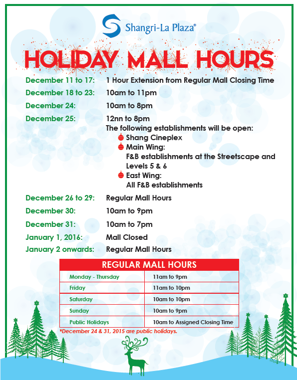 Manila Shopper: Major Malls, Supermarkets & Theme Parks Holiday 2015 ...