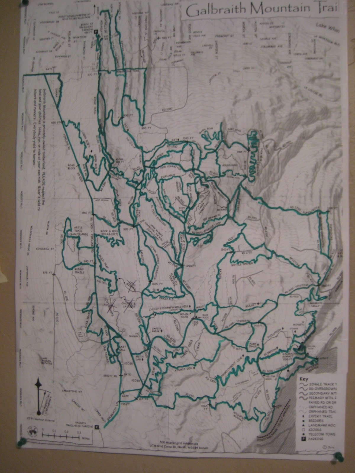 Galbraith Hiking: Galbraith Wall map - August 2nd edition