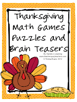 Fun Games 4 Learning: Thanksgiving Math Freebies!
