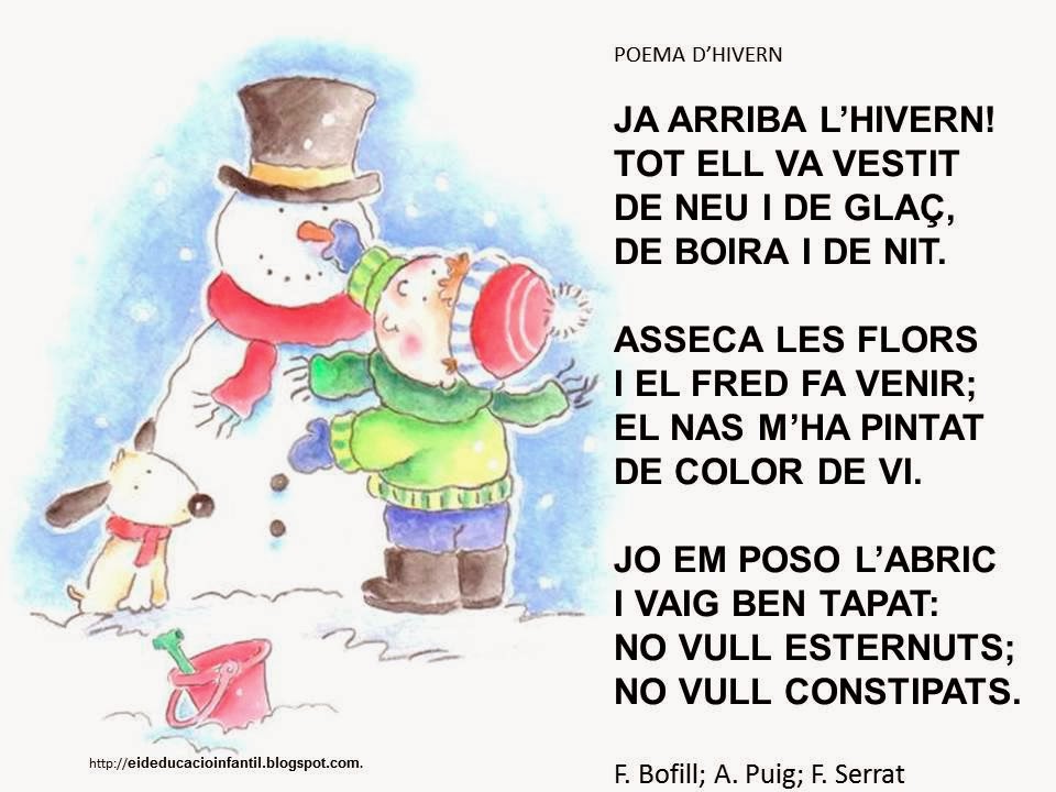 EDUCACIÓ INFANTIL : POEMA D'HIVERN I UNA ENDEVINALLA