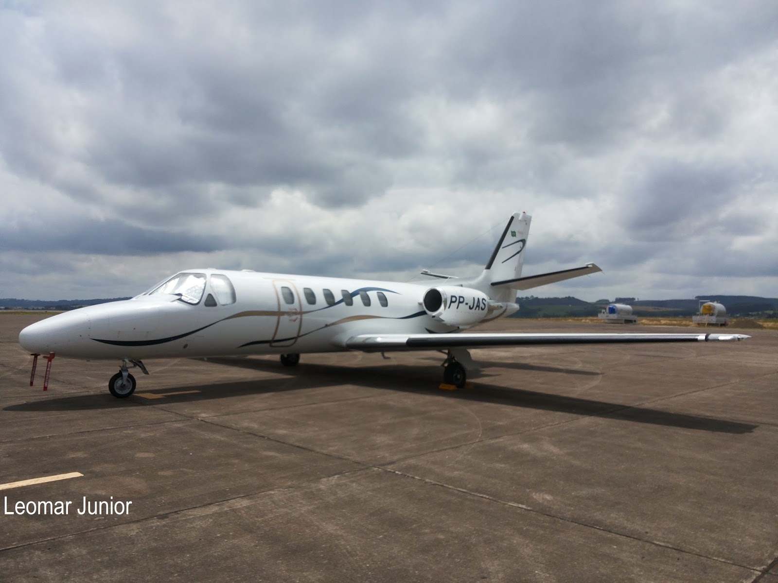 Aeroporto de Lages/SC SBLJ: Cessna Citation II PP-JAS 21/11/2014